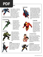 Superhero Height and Weight Stats | PDF | Superheroes | Dc Comics