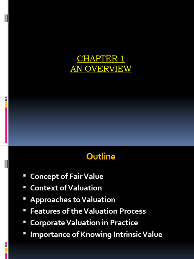 CHAP 1_AN OVERVIEW | PDF | Valuation (Finance) | Mergers And Acquisitions