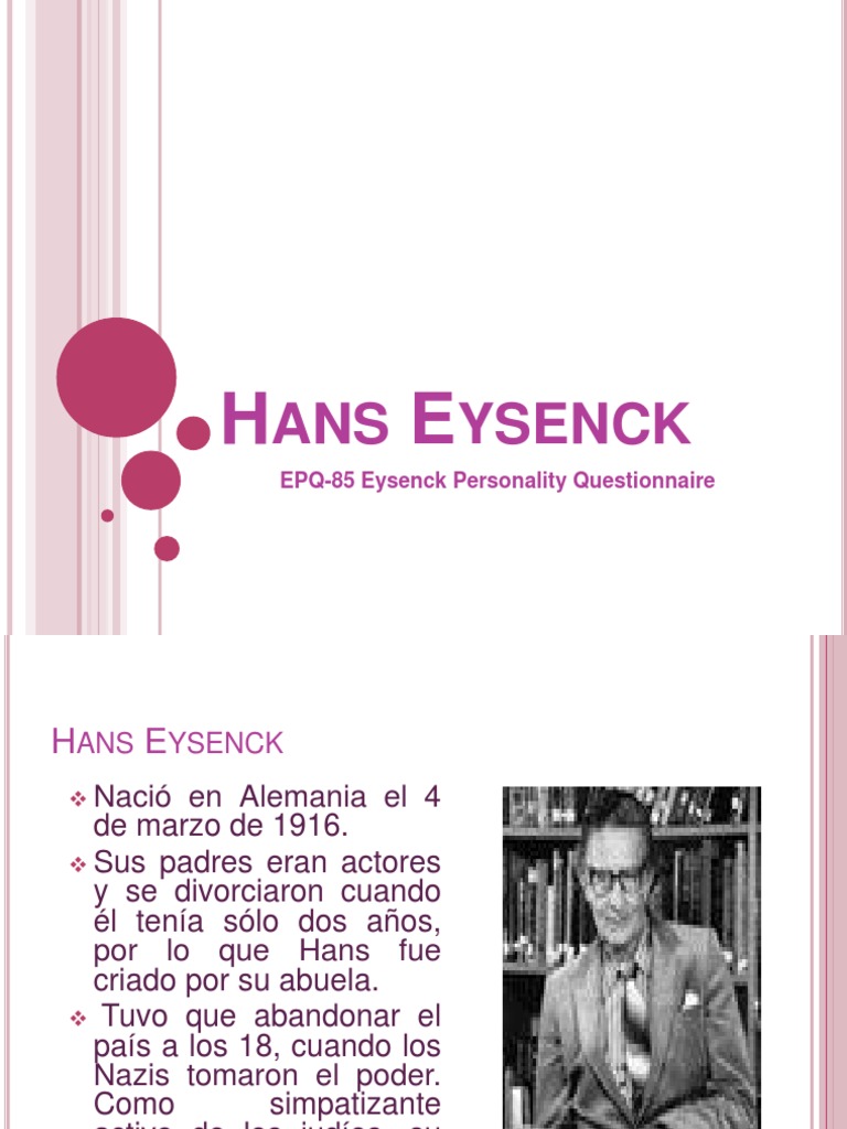 Hans Eysenck | PDF | Psicología clínica | Salud mental