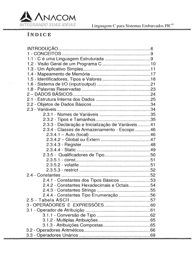 Linguagem C - Anacon | PDF