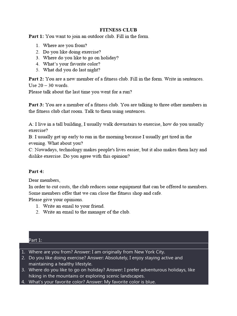 Fitness Club Membership and Feedback Guide | PDF | Physical Fitness