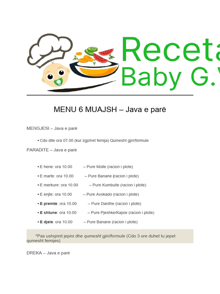 Menu 6 M Java e Parë | PDF