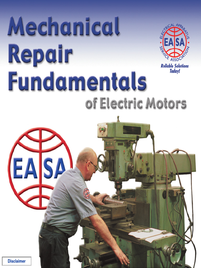EASA - Mechanical Repair Fundamentals | PDF | Electric Motor | Bearing ... EASA - Mechanical Repair Fundamentals | PDF | Electric Motor | Bearing ...