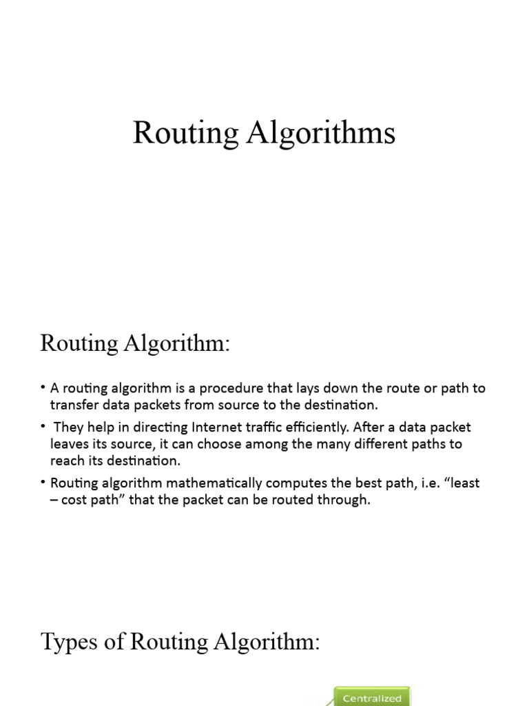 Routing Algorithms | PDF | Routing | Vertex (Graph Theory) Routing Algorithms | PDF | Routing | Vertex (Graph Theory)