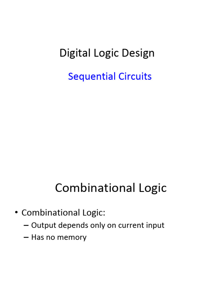 DLD Sequential Circuit | PDF | Logic Gate | Electronic Circuits