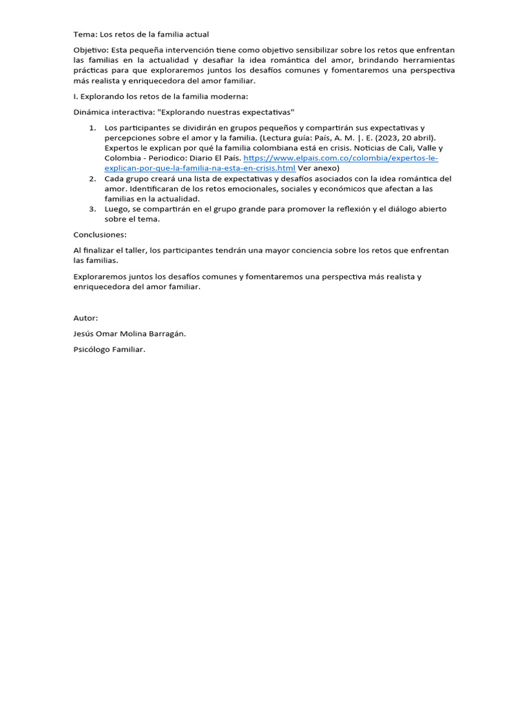 Retos de la Familia Moderna | PDF | Familia