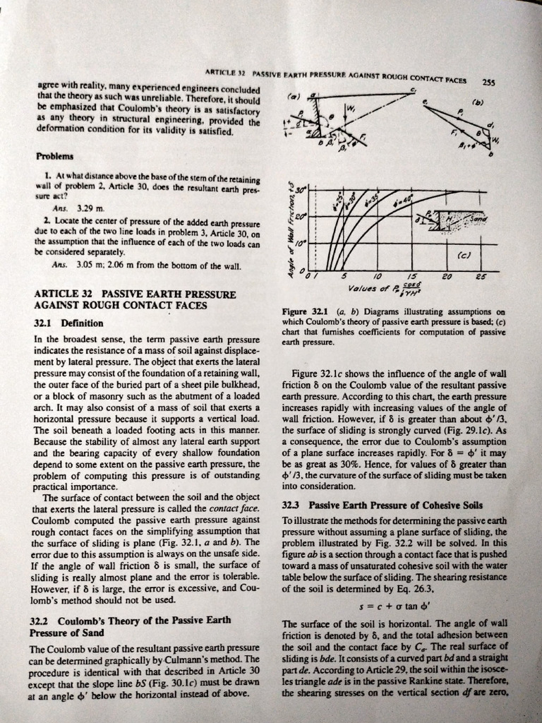Passive Earth Pressure | PDF | Friction | Metrology