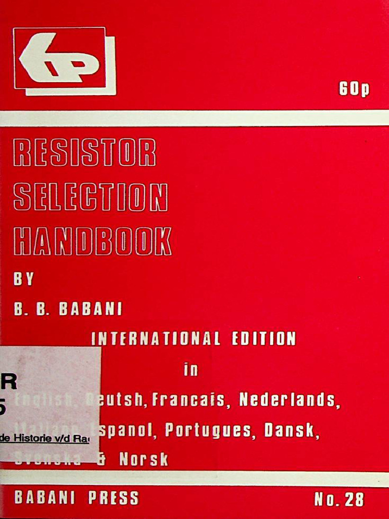 28 Babani Resistor Selection Handbook | PDF | Resistor | Engineering Tolerance