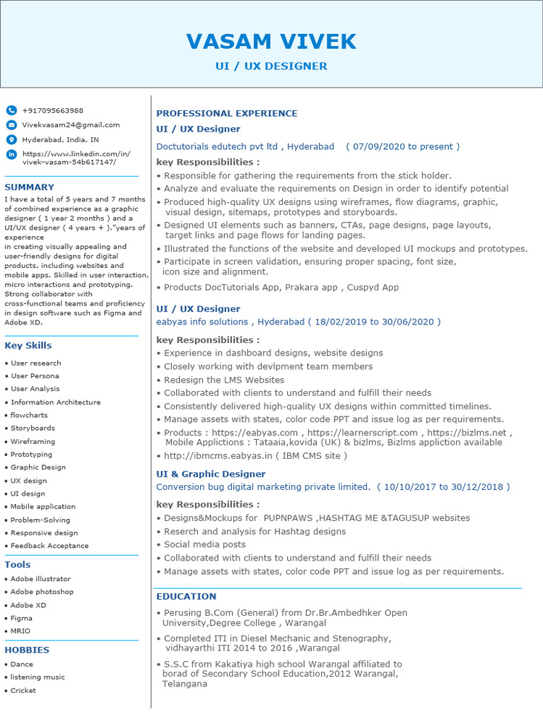 Vivek CV Updatd 2023-1 | PDF | Software Engineering | Systems Engineering