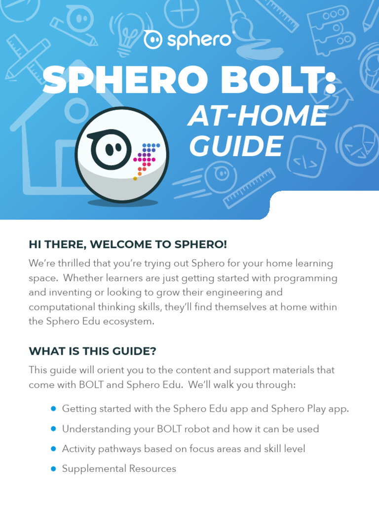 Sphero BOLT At-Home Guide | PDF | Mobile App | Android (Operating System)