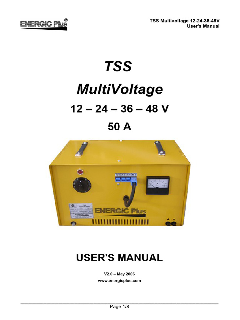 TSS (Singlephase 12-24-36-48V) | PDF | Battery Charger | Switch