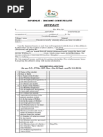 Income Certificate Application Form | PDF
