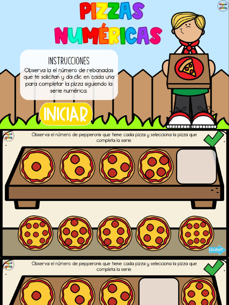 Interactivo Pizzas Numericas | PDF