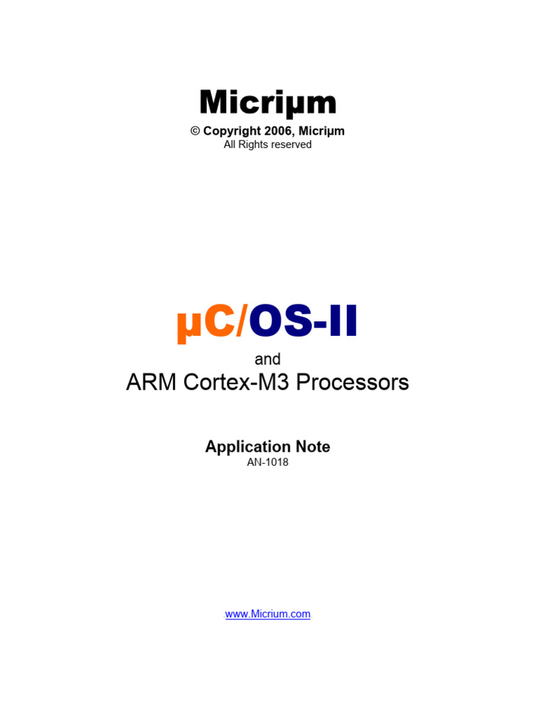 Micrium ARM uCOS II Cortex M3 | PDF | Computer Hardware | Information Technology