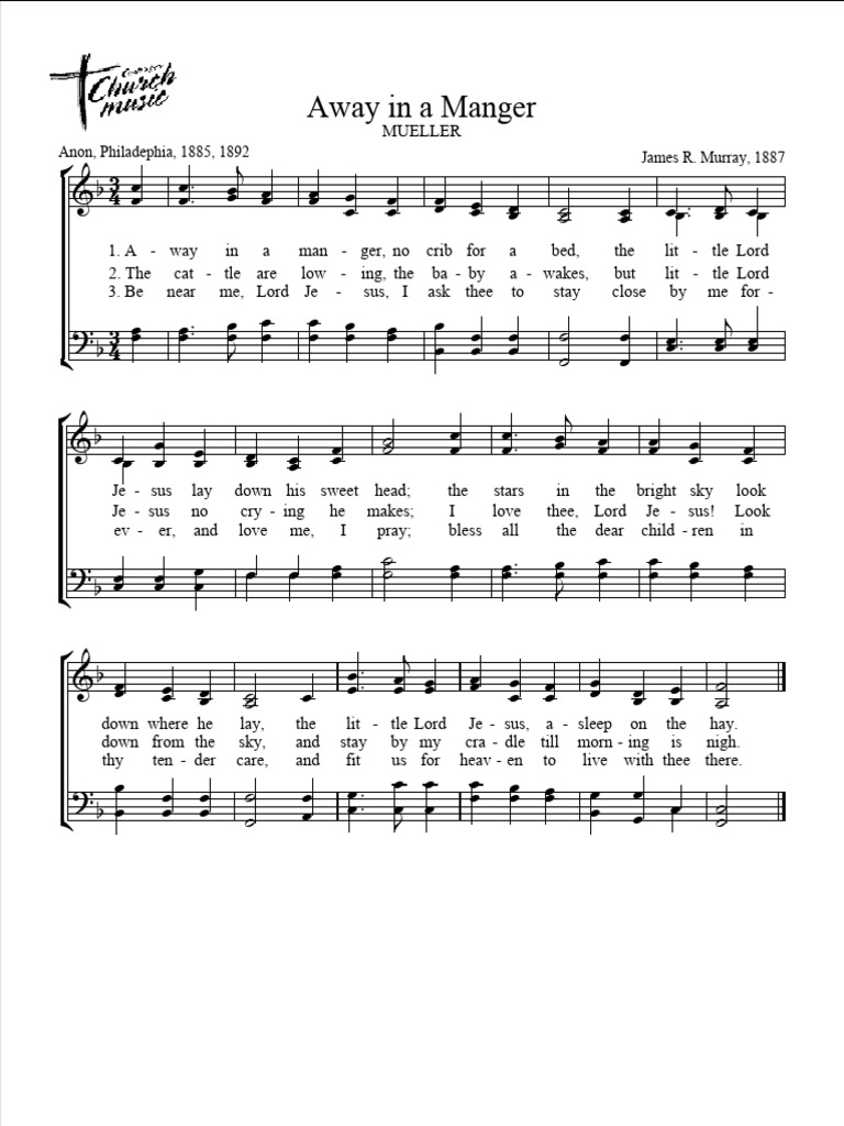 Away in A Manger | PDF | Traditional Music | Hymns