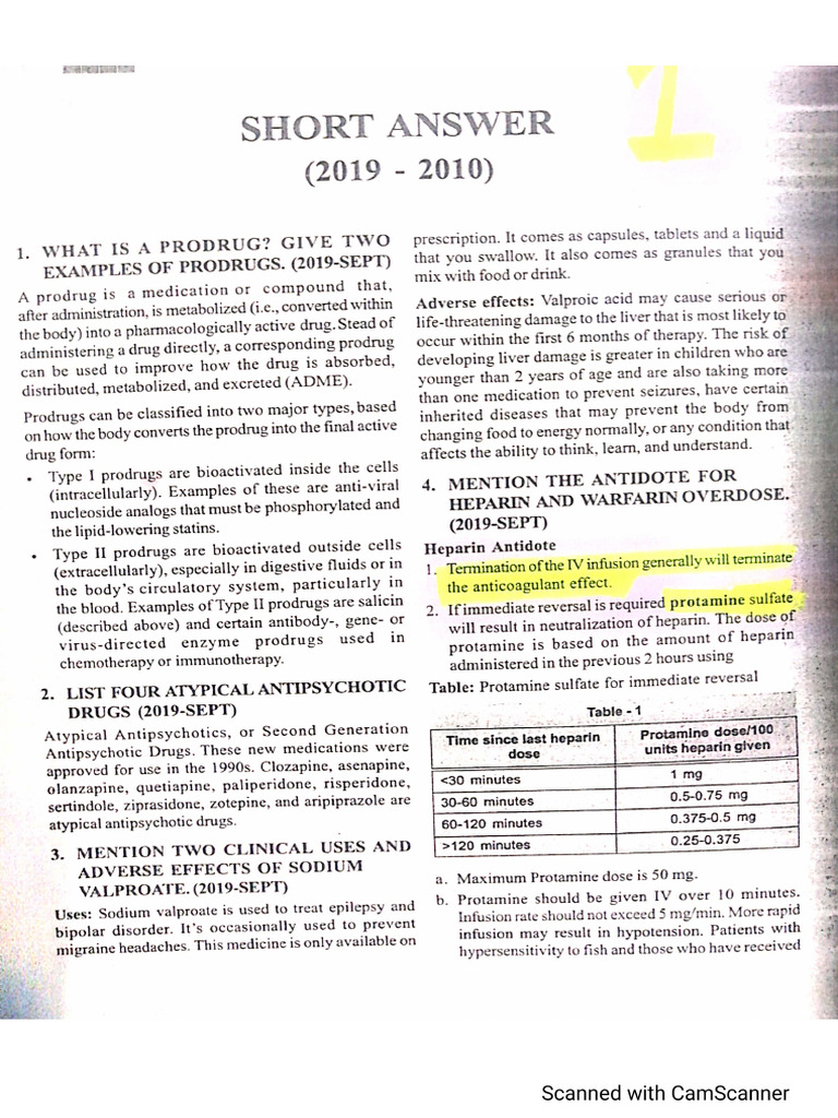 Pharmacology 3marks | PDF