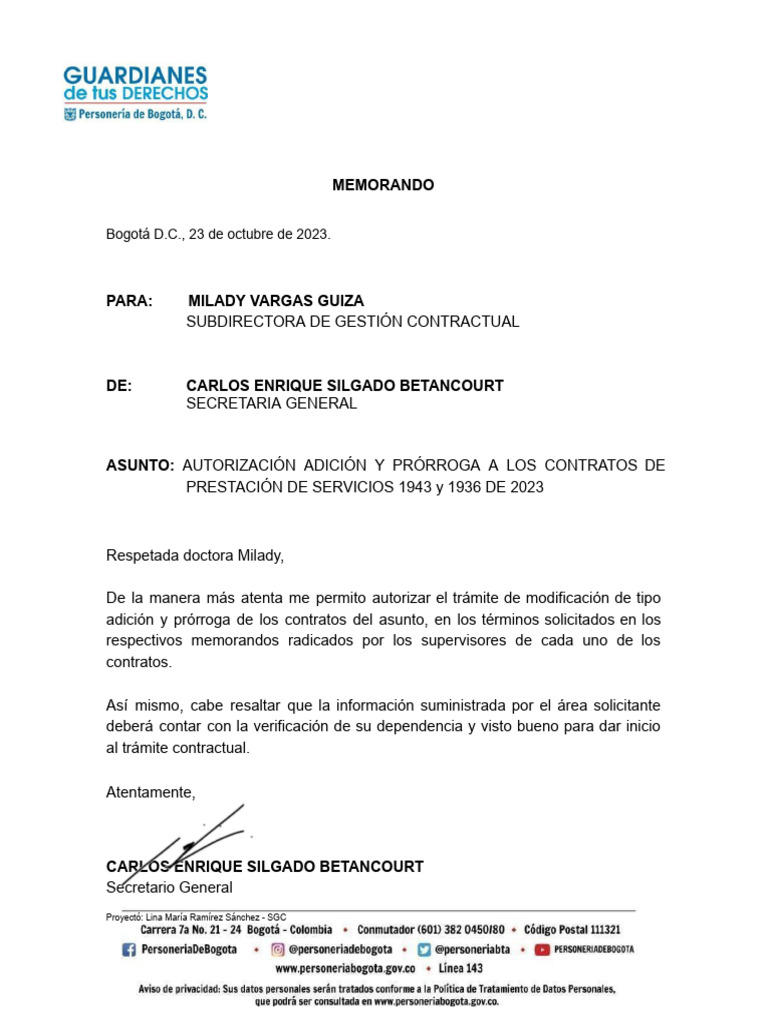 Memorando de Autorización 1943 - 1936 | PDF | Derecho