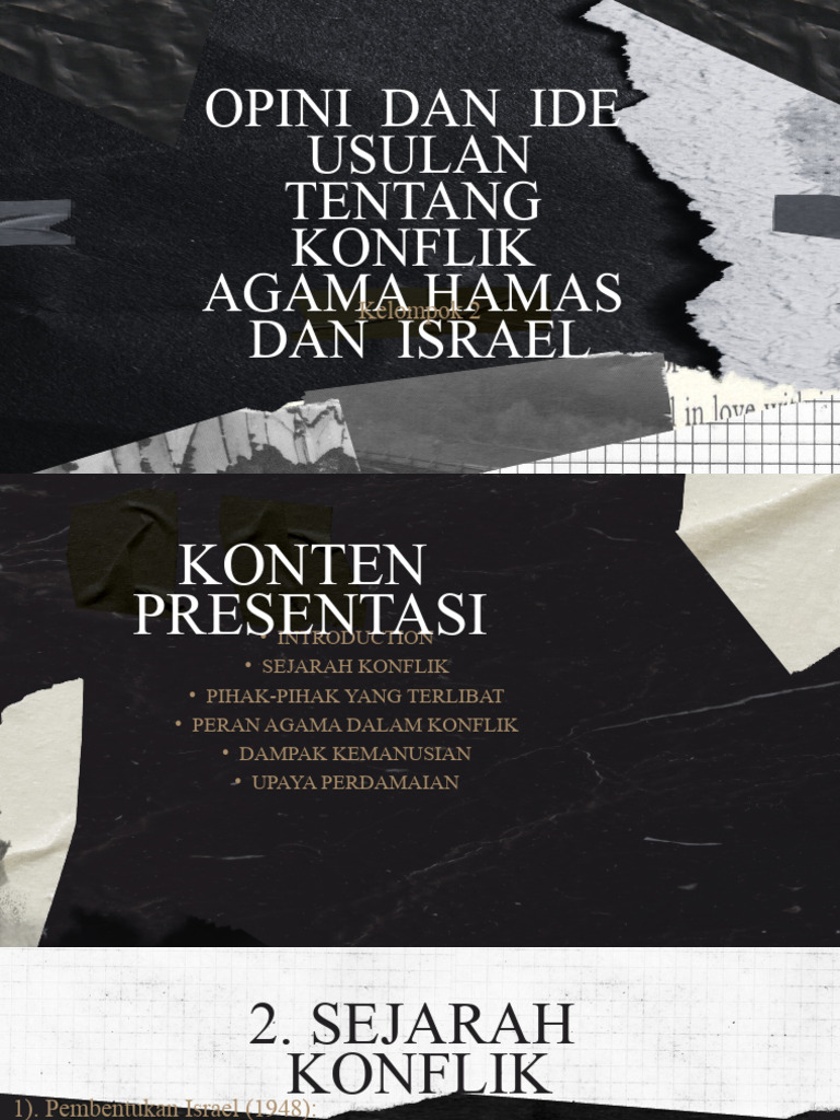 Opini Dan Ide Usulan Tentang Konflik Agama Hamas Dan Israel | PDF