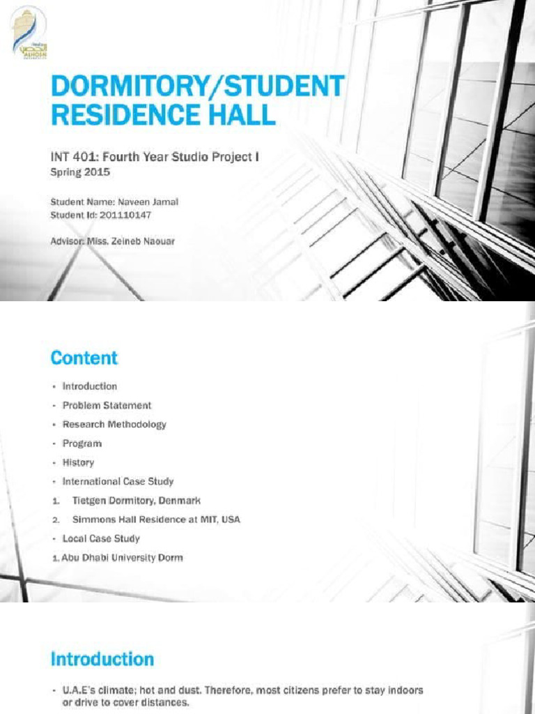 Dormitories Case Study | PDF