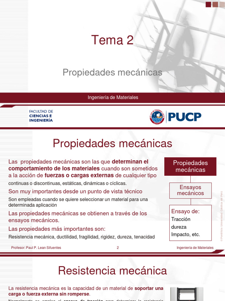Tema 2. - Propiedades Mecánicas (PPT de Clase) | PDF | Dureza ...