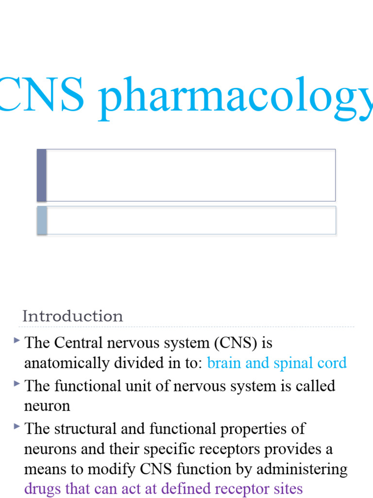 Cns Pharmacology | PDF | Antipsychotic | Antidepressant