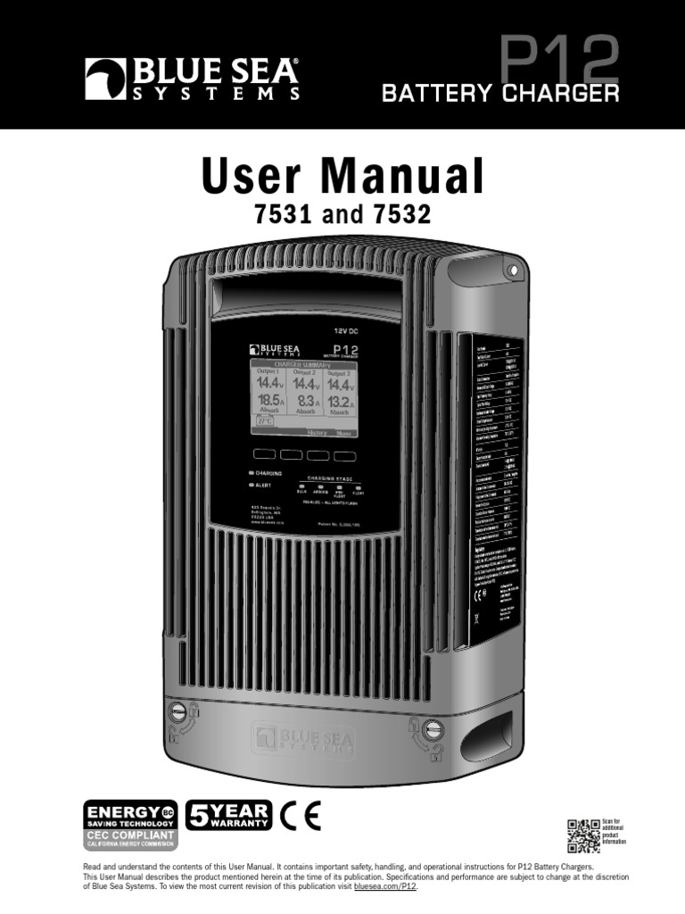 Blue Sea Battery Charger | PDF | Battery Charger | Fuse (Electrical)