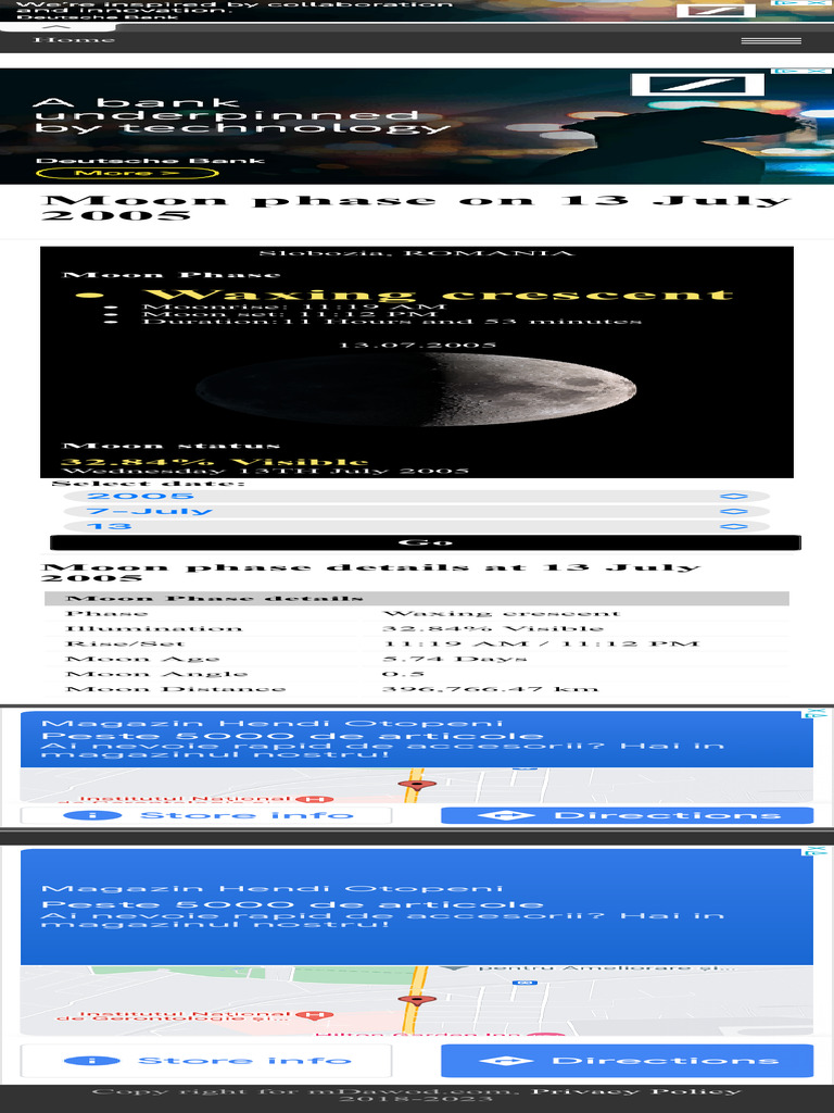 Moon Phase On 13 July 2005 | PDF