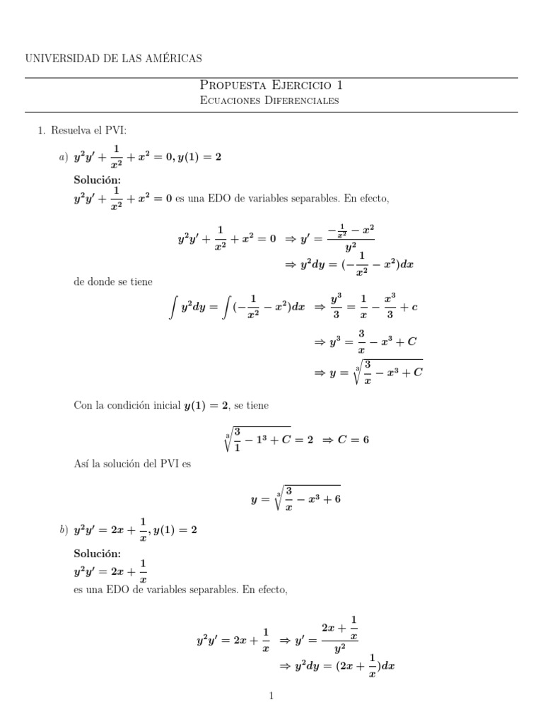 Desarrollo Ejercicio1 | PDF | Ecuaciones | Derivado
