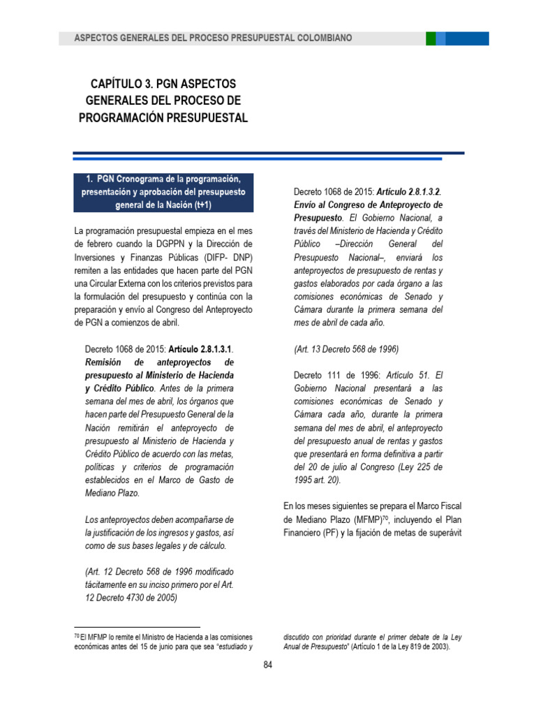 Aspectos Generales Del Presupuesto Público Colombiano Unidad 2 | PDF | Presupuesto | Balance ...