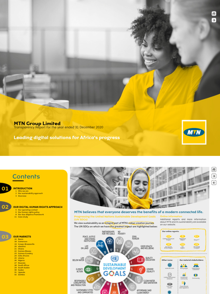 2020 MTN Transparency Report | PDF | Sustainability | Information Security