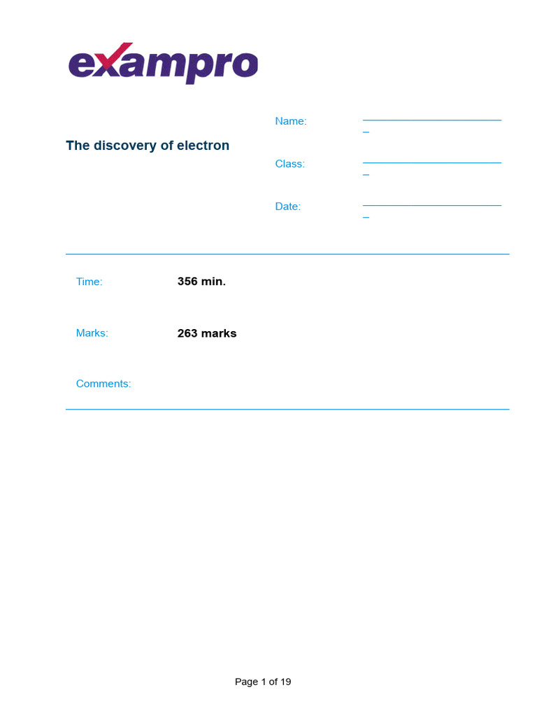 Specific Charge of the Electron Explained | PDF | Electron | Atoms