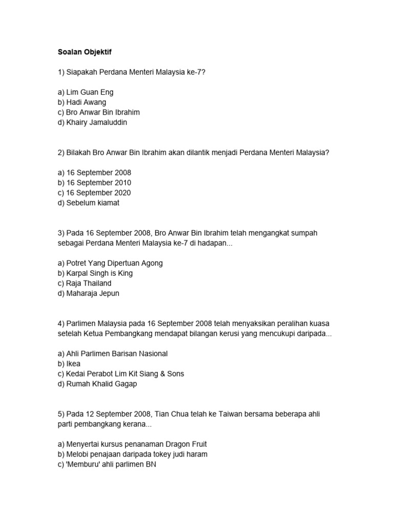 Soalan Bocor SEJ 2010 | PDF