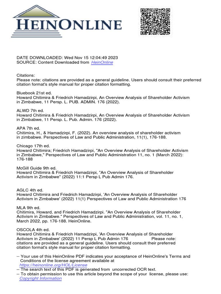 11 Persp LPub Admin 176 | PDF | Governance | Corporate Governance