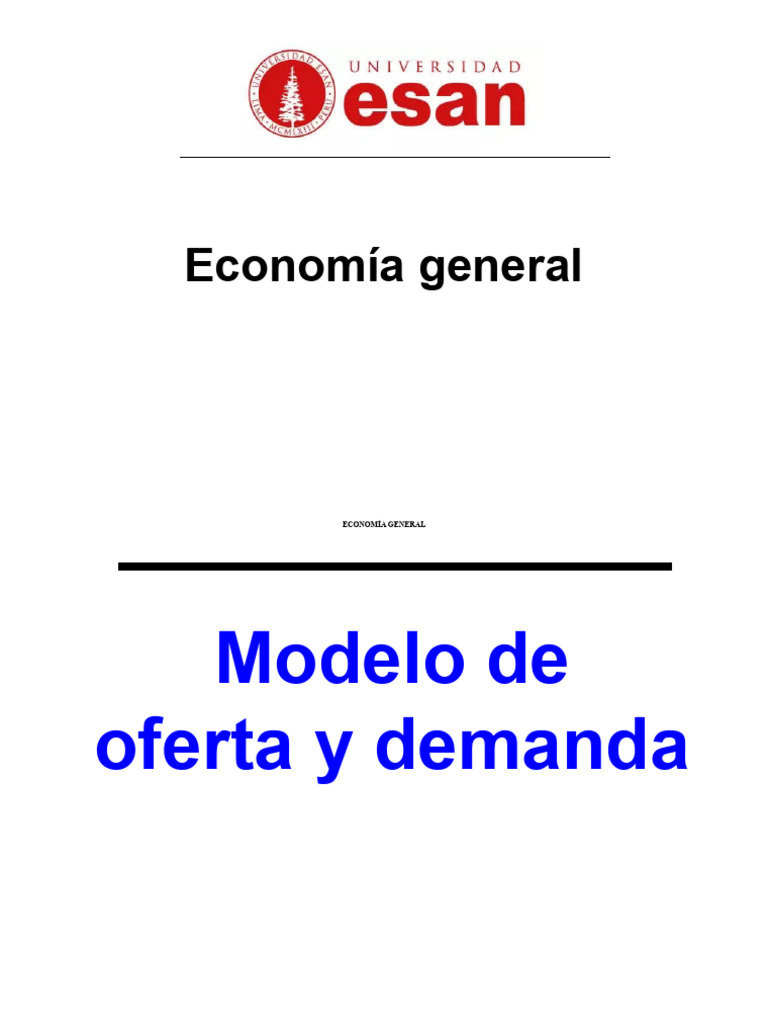 Esan - La Demanda - 2023 1 | PDF | Oferta y demanda | Excedente económico