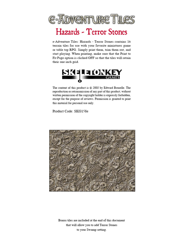 D&D 3e - Tiles - EAdventure Tiles - Terror Stones | PDF | Copyright Law ...