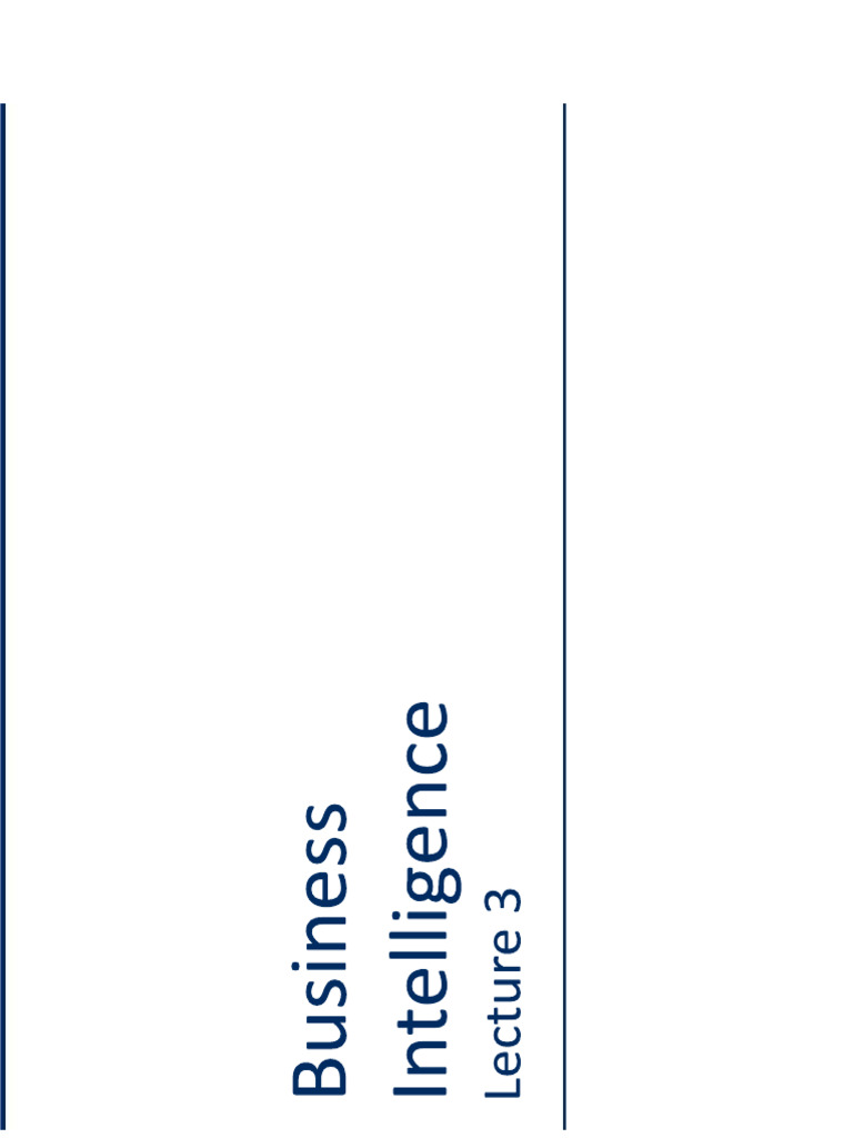 Lecture 3 Business Intelligence Pdf