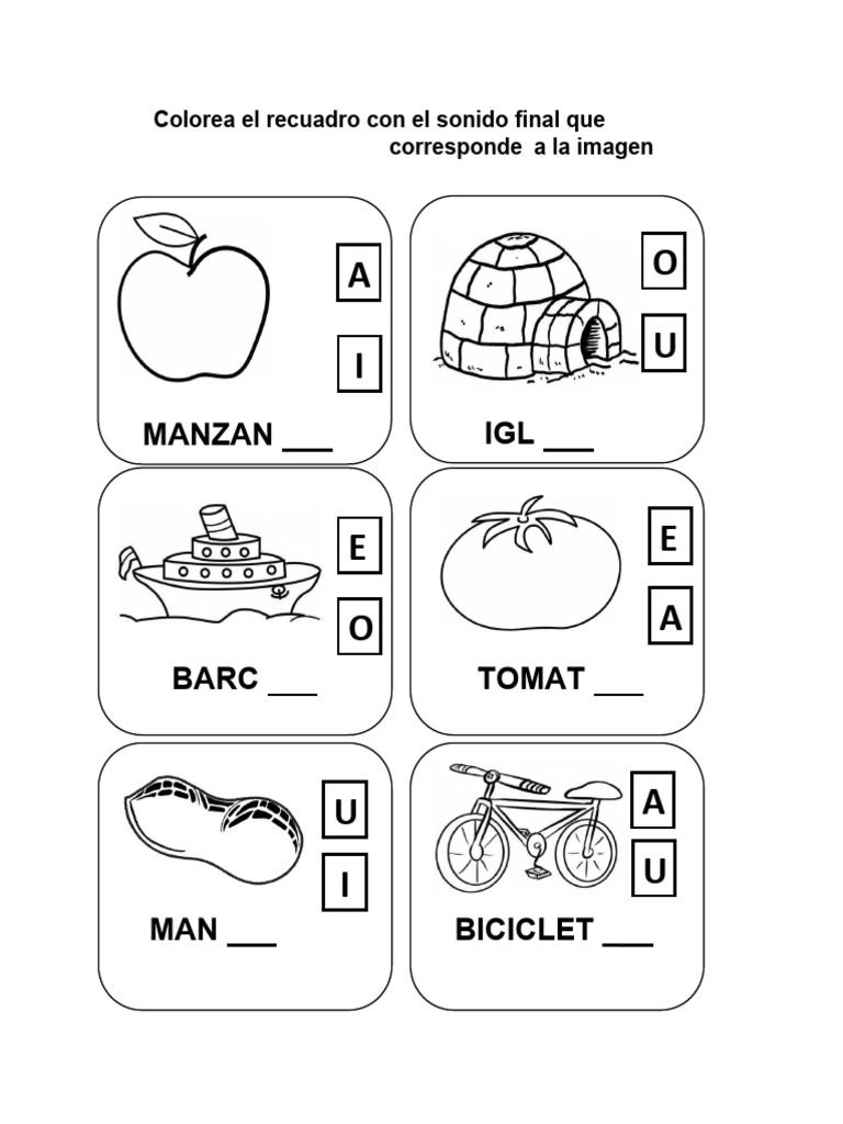 Sonido Final Vocalico | PDF