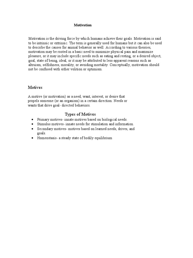 Motivation | PDF | Motivation | Motivational