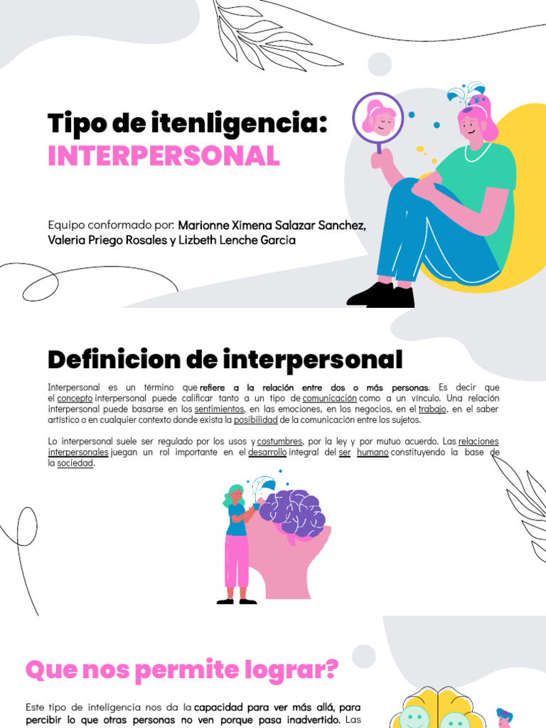 Inteligencia Interpersonal | PDF | Inteligencia | Empatía