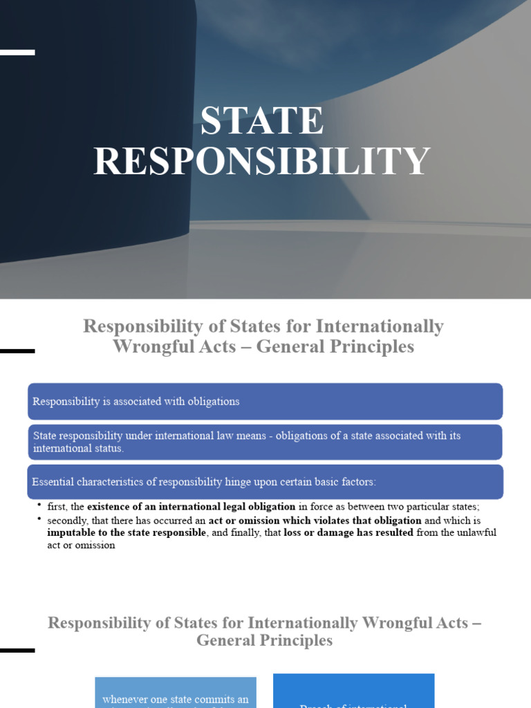 The Law of State Responsibility | PDF | Contras | Justice