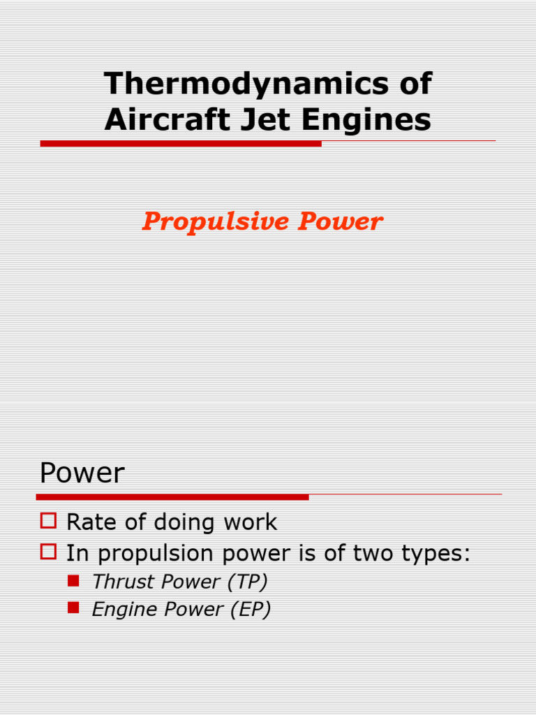Propulsive Power | PDF | Thrust | Jet Engine