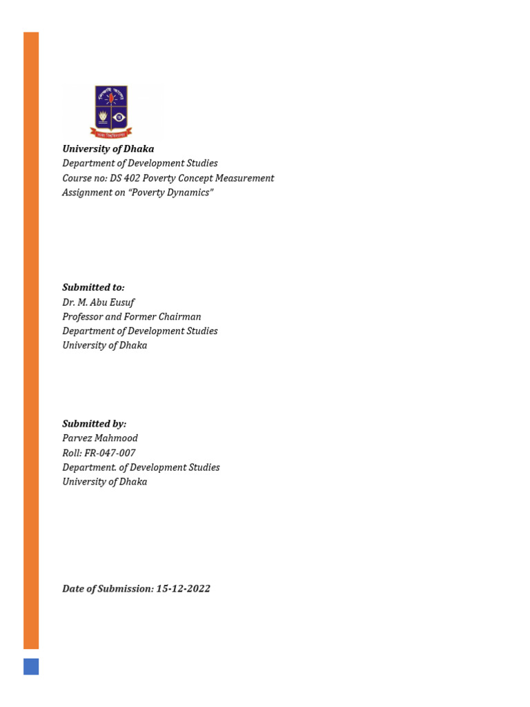 Poverty Dynamics | PDF | Poverty | Poverty & Homelessness