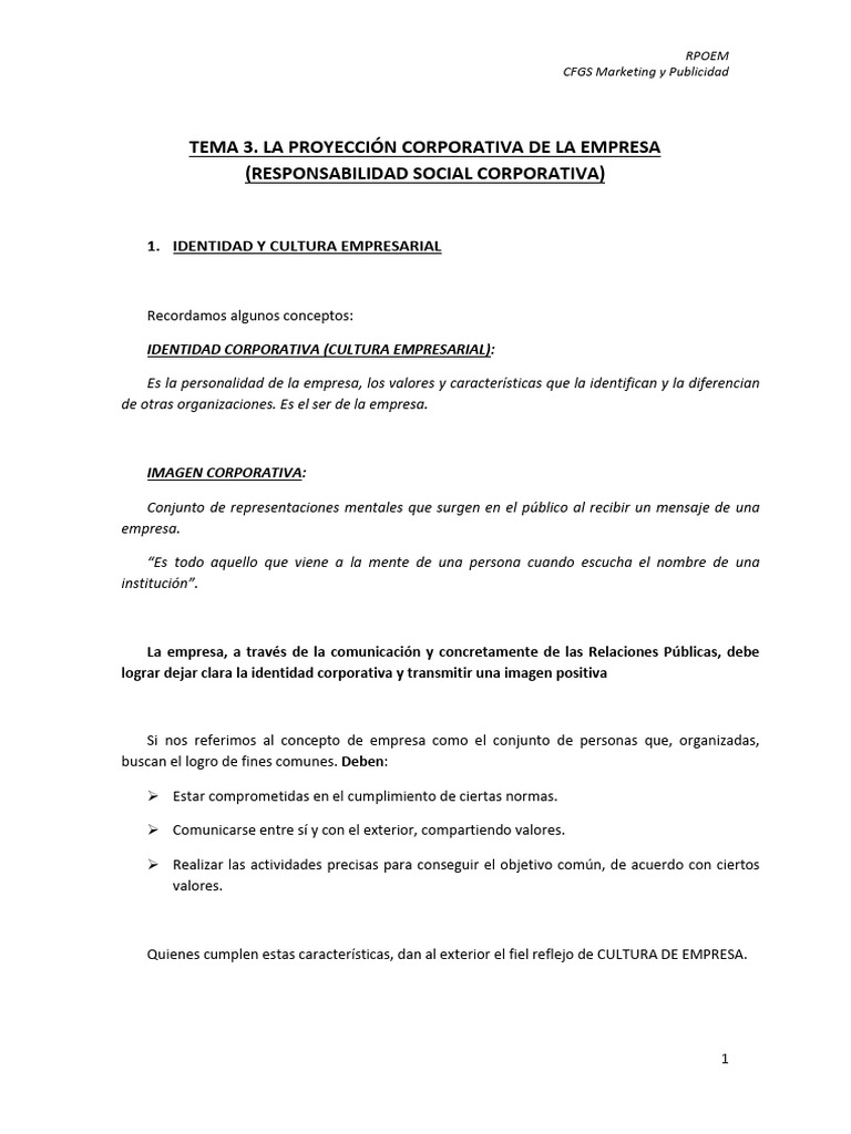 Tema 3. RSC | PDF | Responsabilidad social corporativa | Business