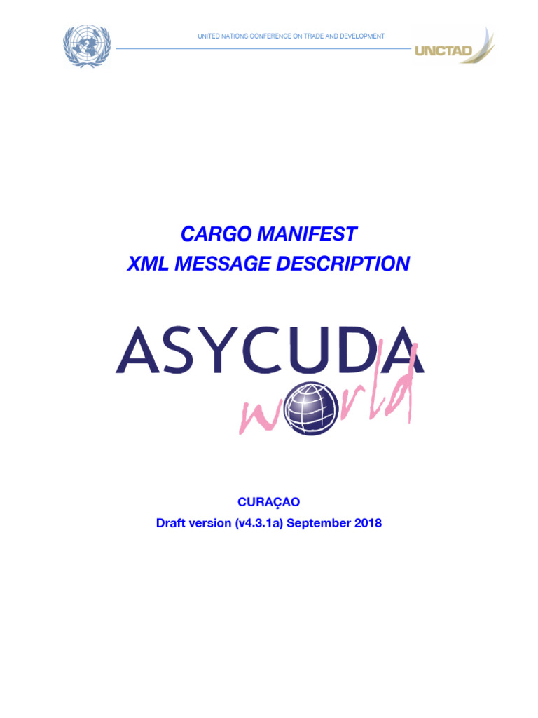 XML Manifest Structure - Updated Sep 2018b | PDF | Xml | Bill Of Lading