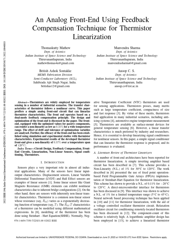 An Analog Front-End Using Feedback Compensation Technique For ...