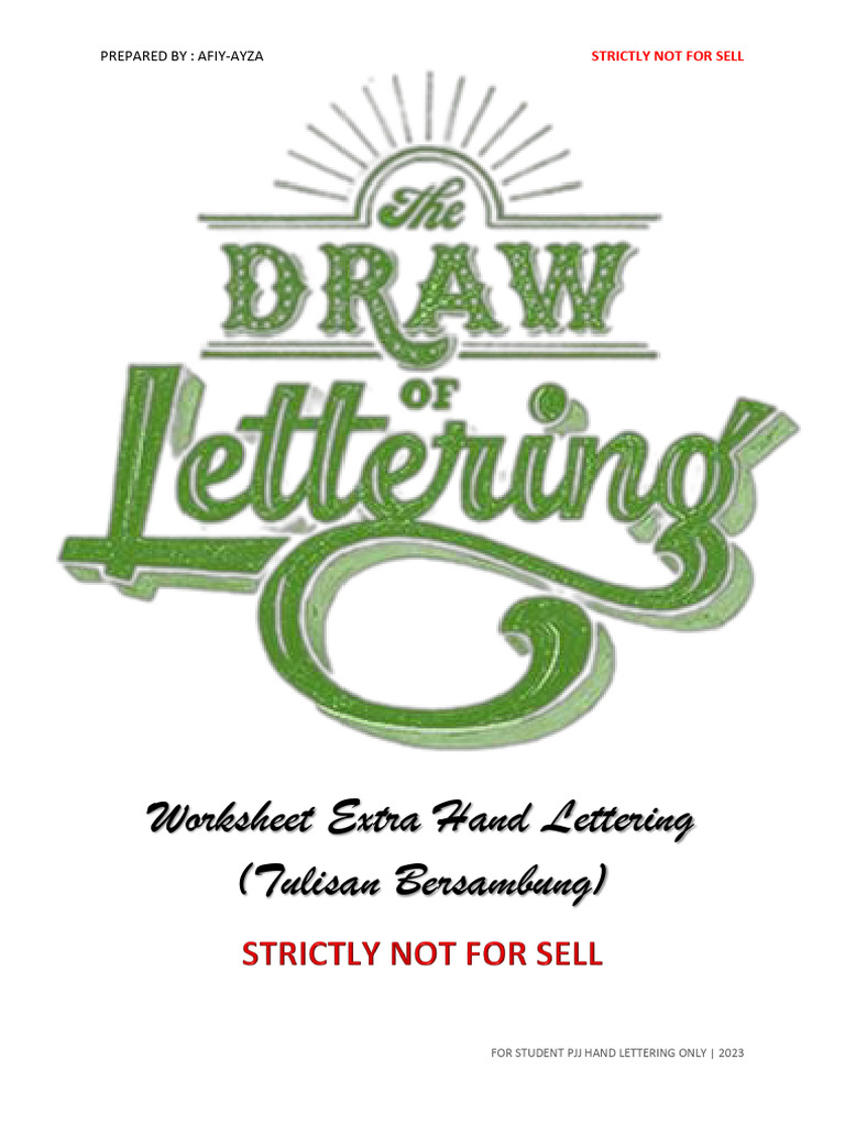 Worksheet Extra - Tulisan Bersambung | PDF