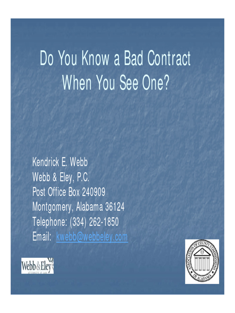 08 Bad Contracts | PDF | Indemnity | Justice