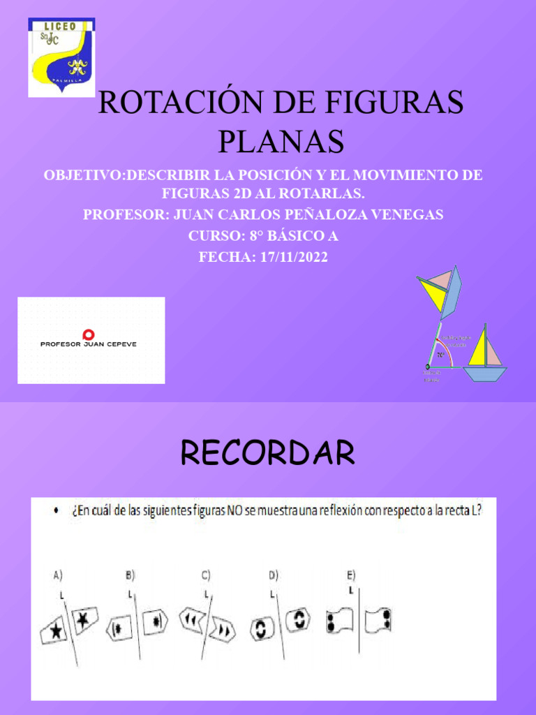 Rotación de Figuras Planas en 2D | PDF