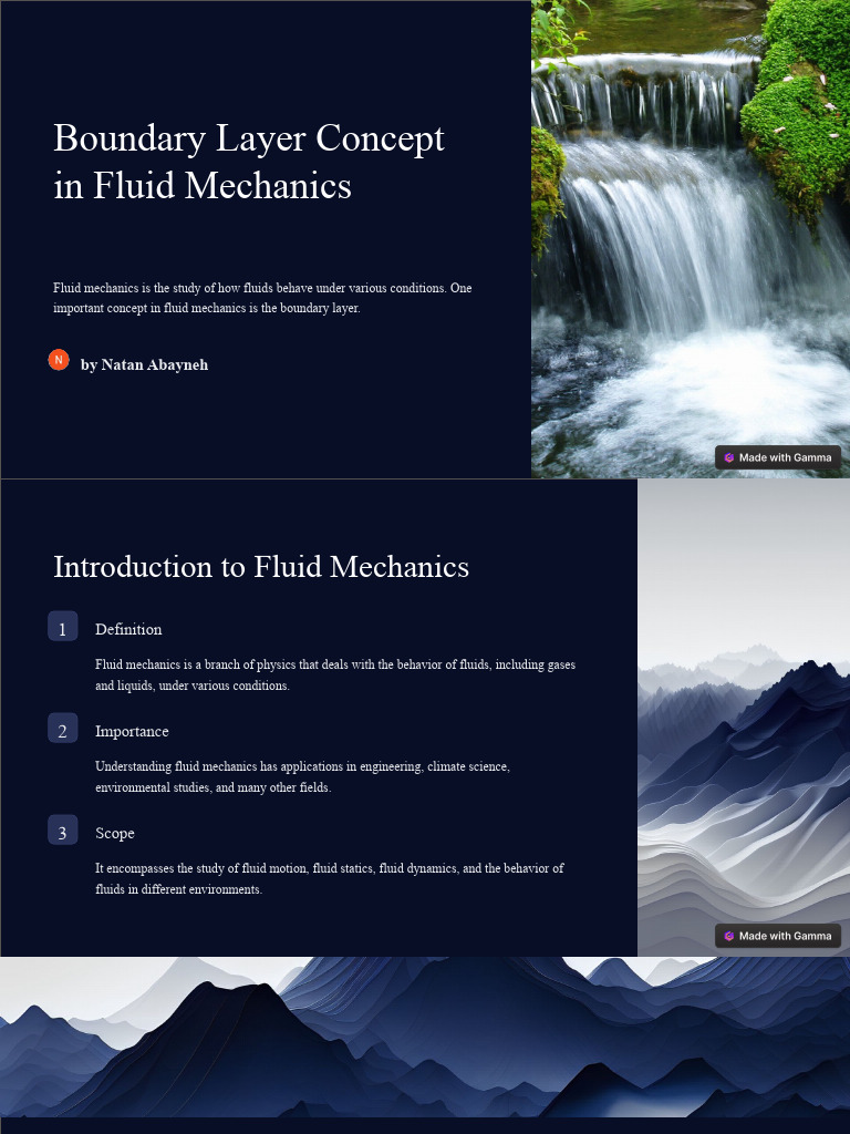 Boundary Layer Concept in Fluid Mechanics | PDF | Boundary Layer | Fluid Dynamics