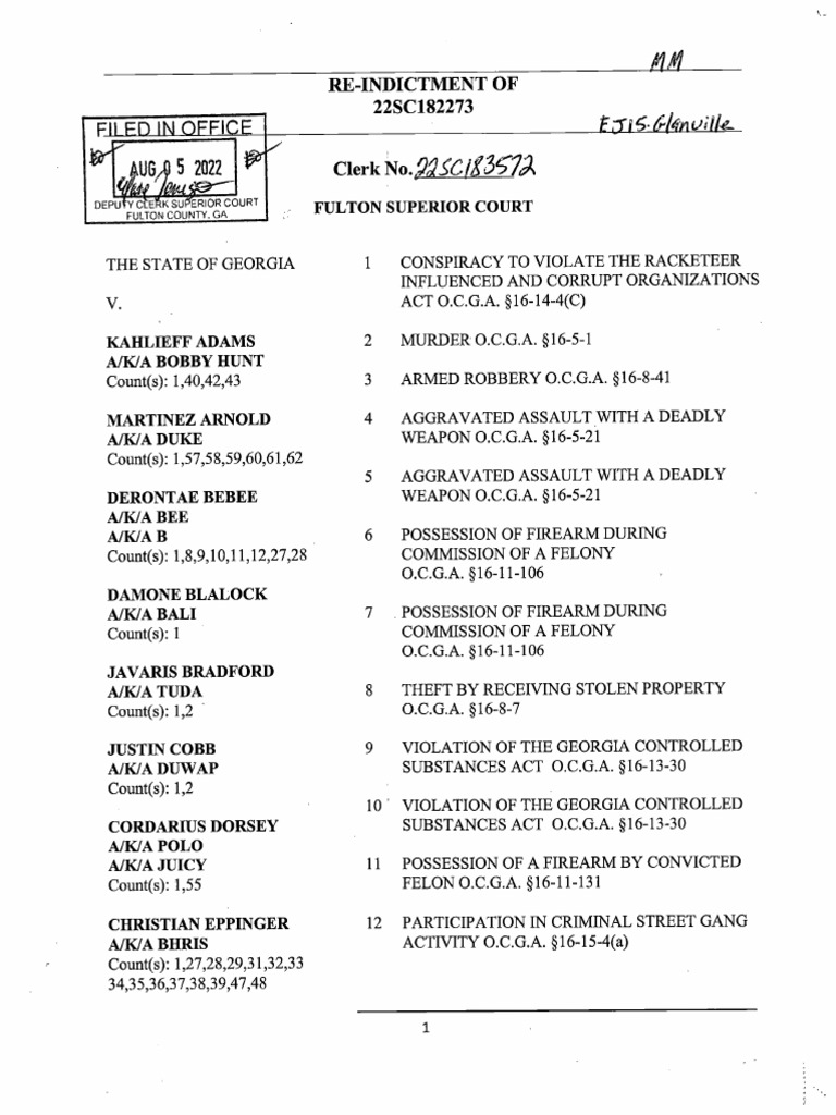 YSL Indictment | PDF | Arraignment | Theft